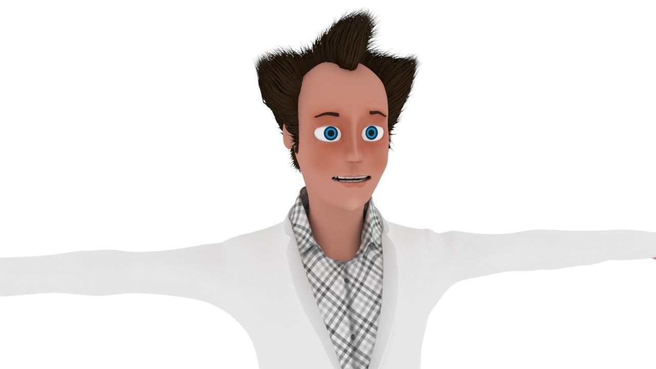 Scientist man in lab coat free VR / AR / low-poly 3D model rigged ...