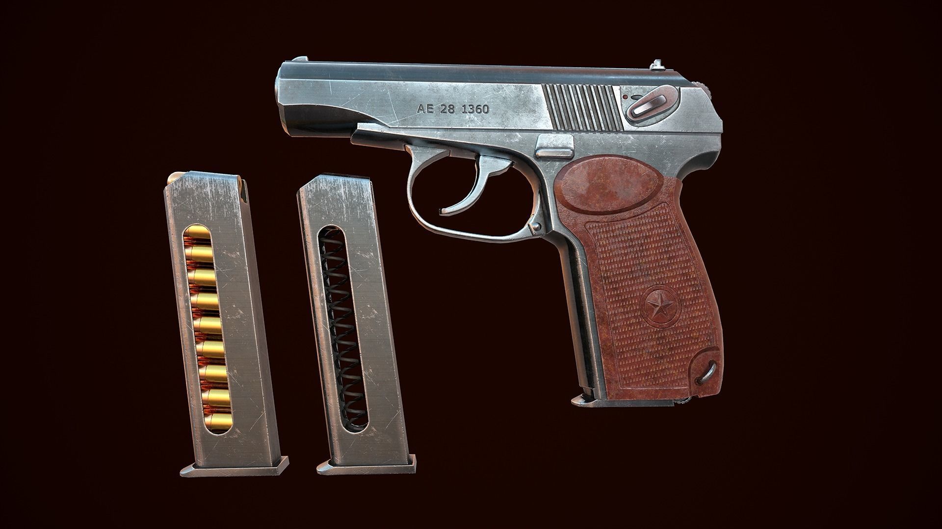 3D model VR - AR Makarov PM handgun PBR VR / AR / low-poly | CGTrader