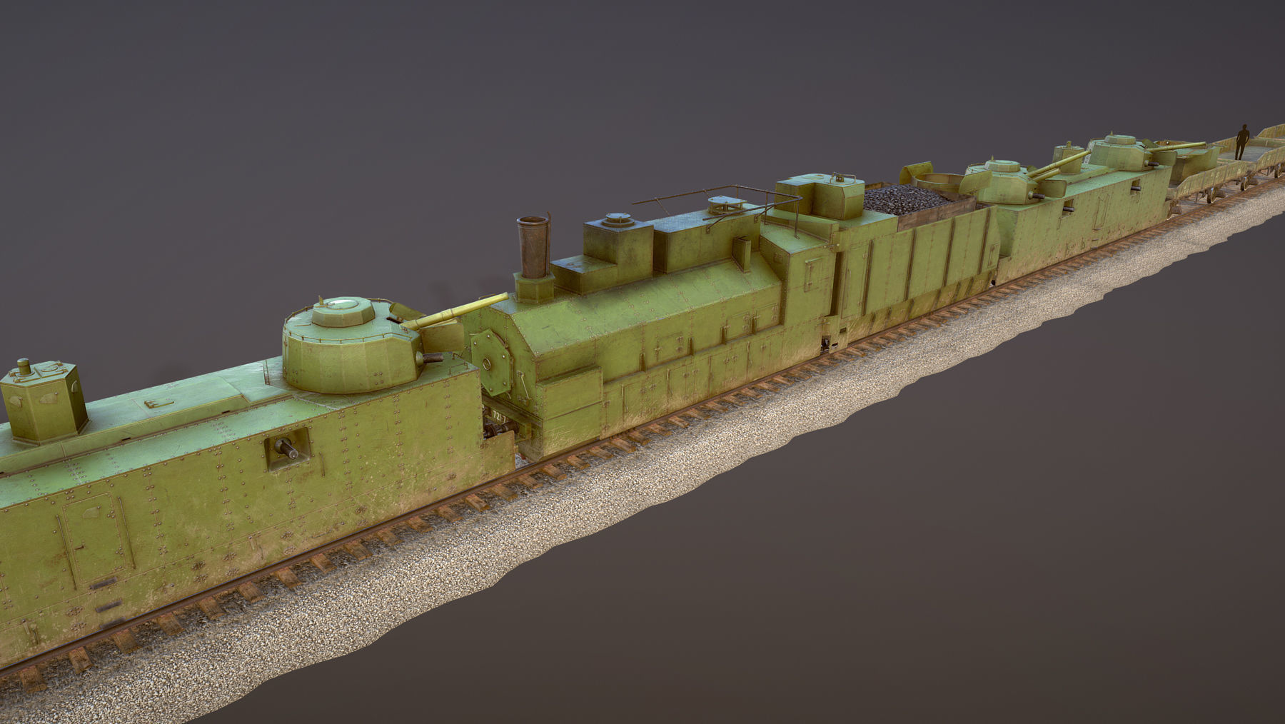 3D Model Collection Armored Train BP-35 VR / AR / low-poly | CGTrader