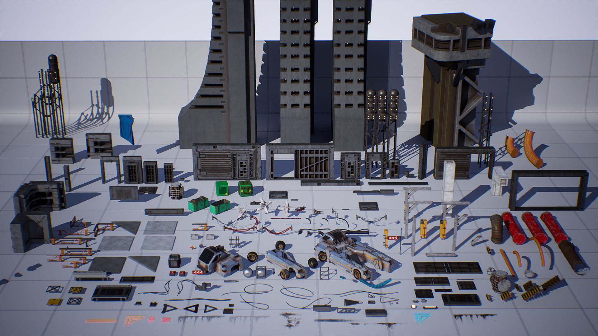 3D model Sci-Fi Kitbash Level Builder Vol2 VR / AR / low-poly | CGTrader