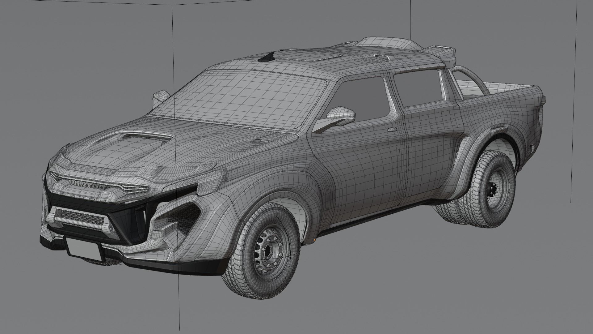 car 4x4 pickup truck 4 doors 3D model | CGTrader