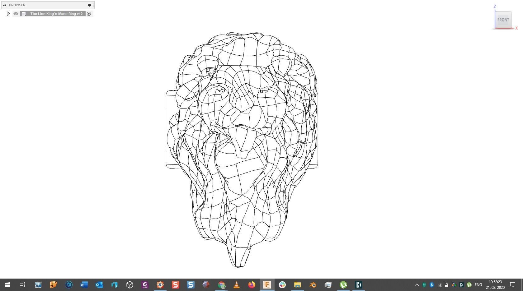 The Lion King Mane Ring 3D model 3D printable | CGTrader