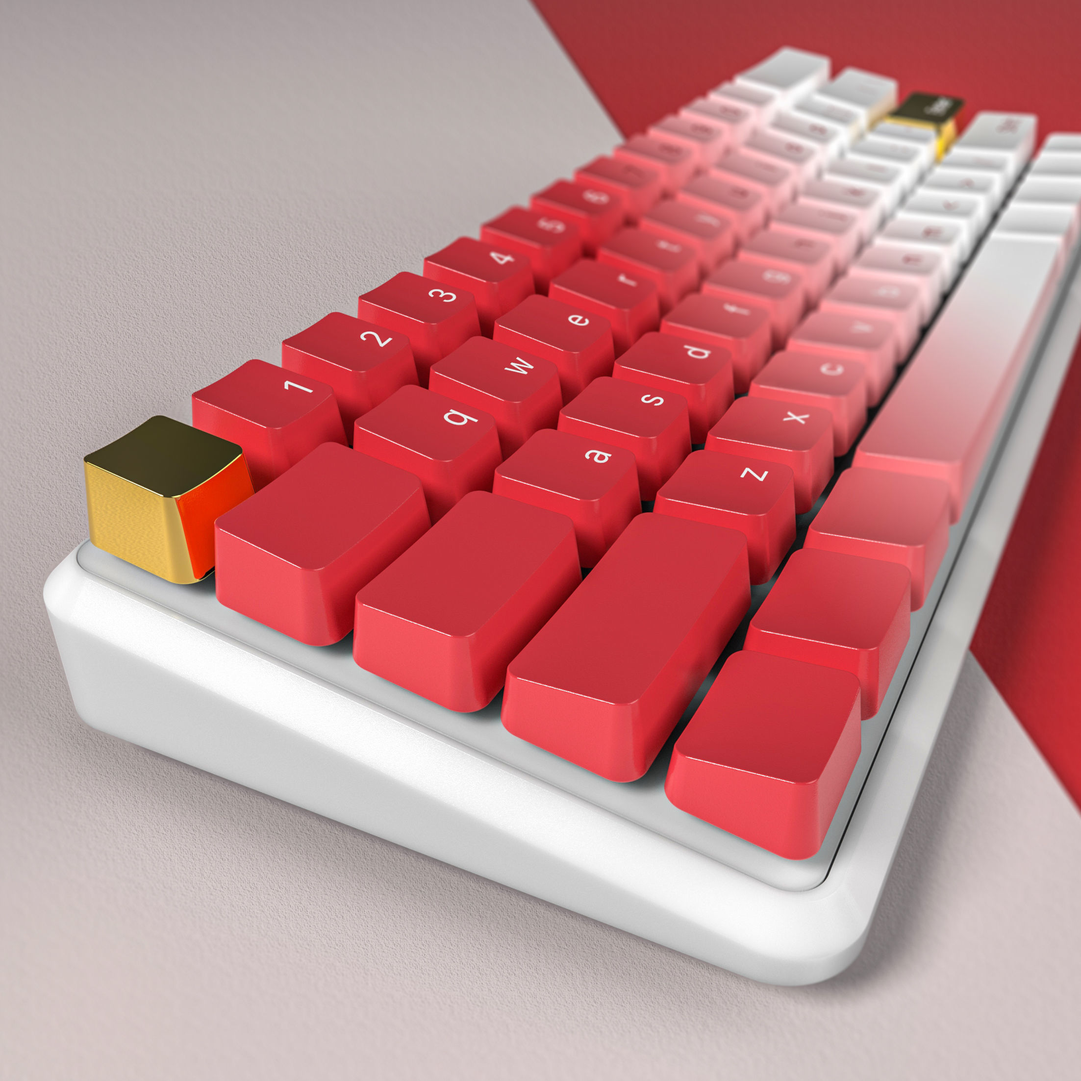 Mechanical keyboard design 3D model | CGTrader