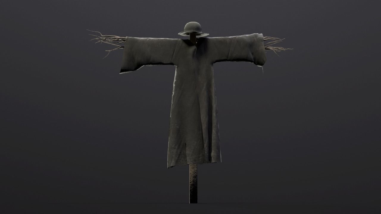 3D model Scarecrow Low poly VR / AR / low-poly | CGTrader