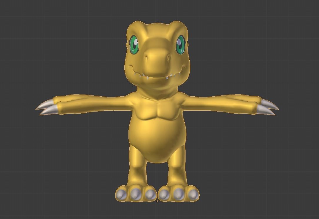 3D model Digimon - Agumon VR / AR / low-poly | CGTrader
