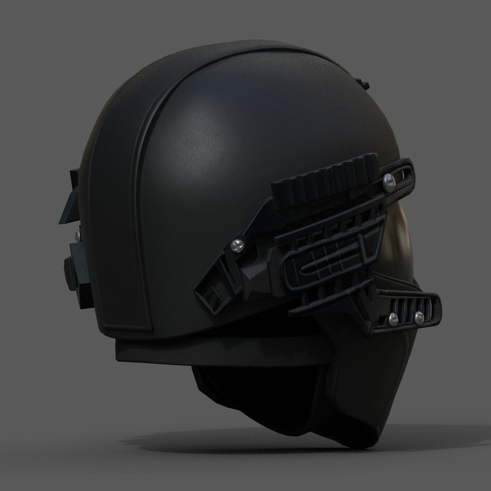 3D model Helmet scifi fantasy human futuristic technology VR / AR / low ...