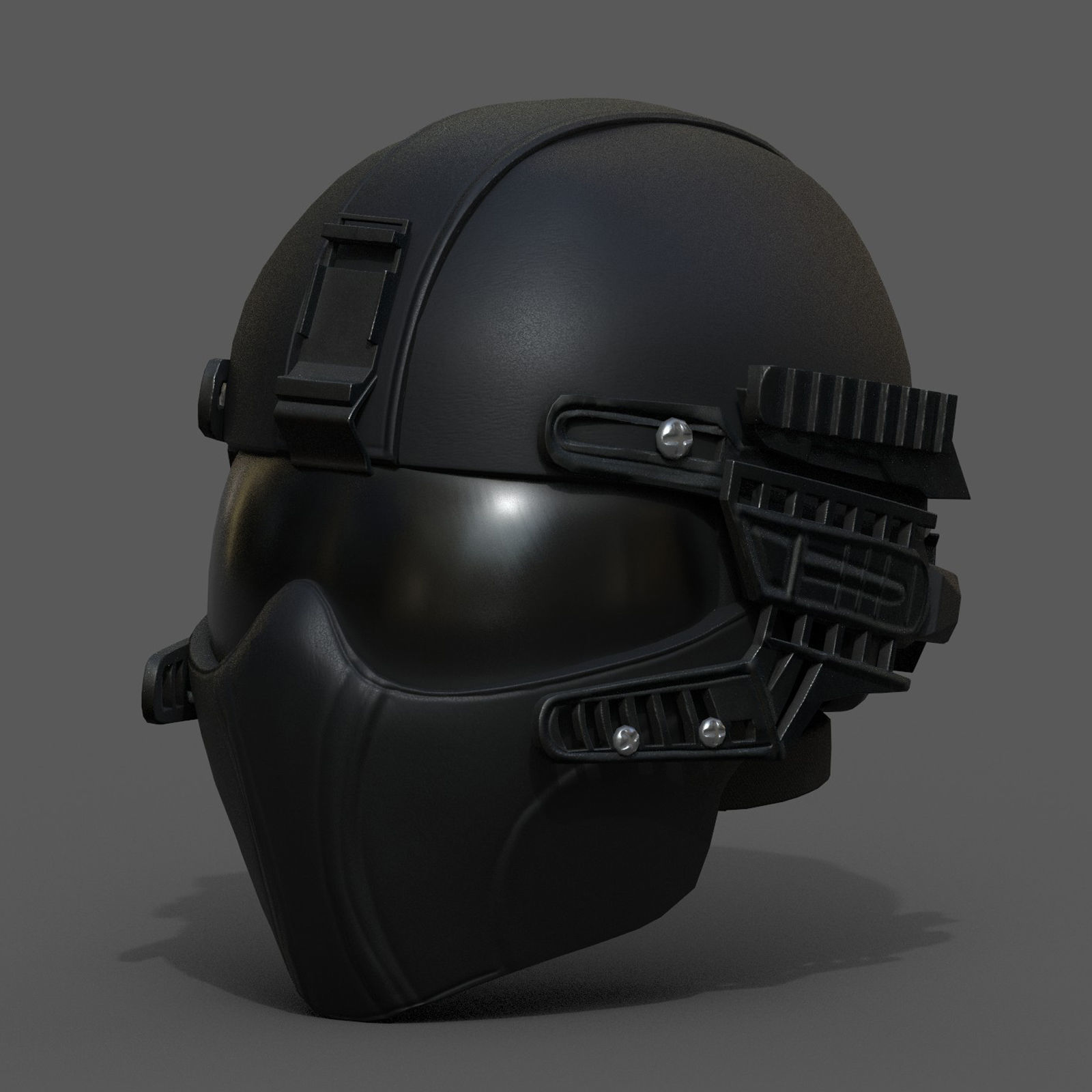 3D model Helmet scifi fantasy human futuristic technology VR / AR / low ...