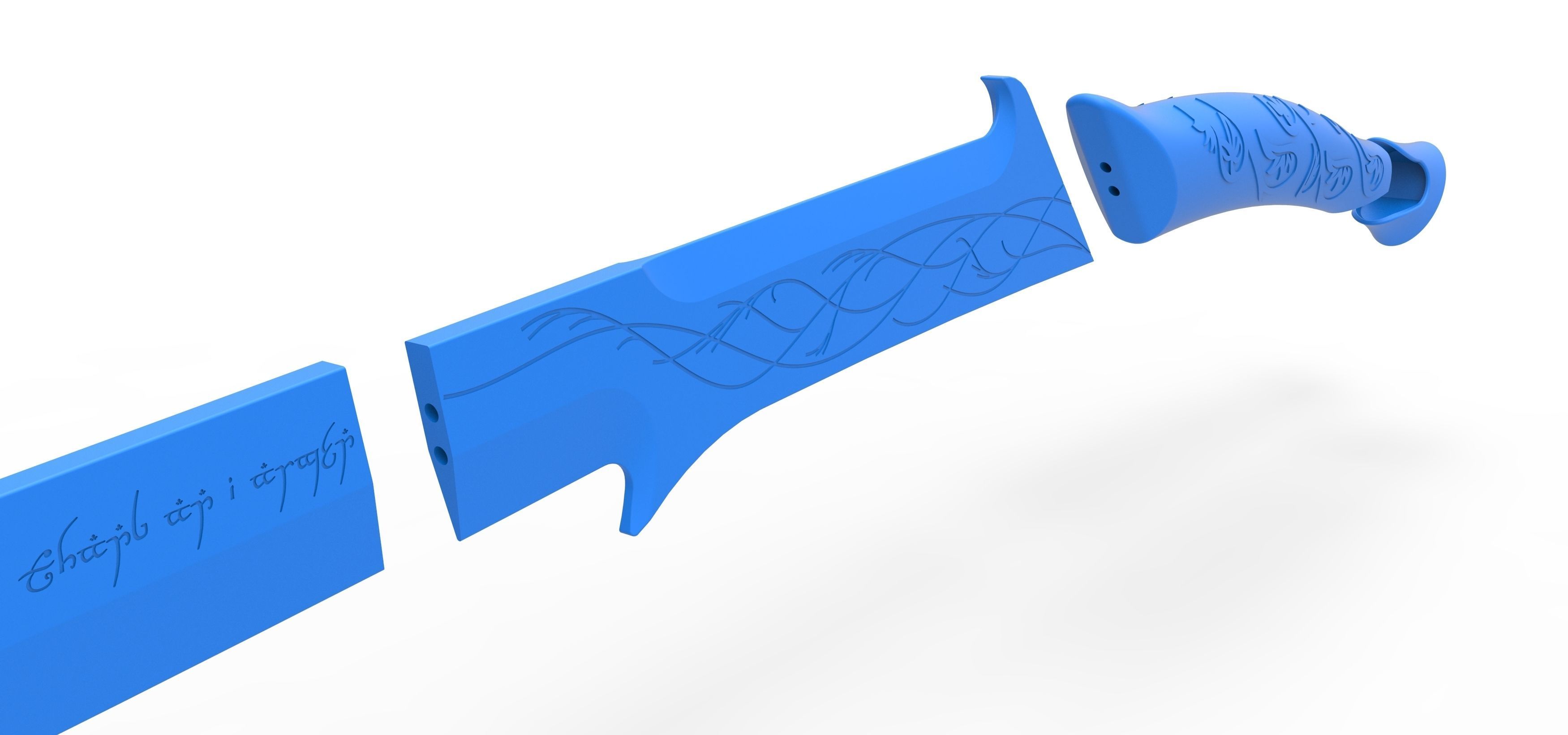 Hadhafang Sword of Princess Arwen from The Lord of the Rings 3D model ...