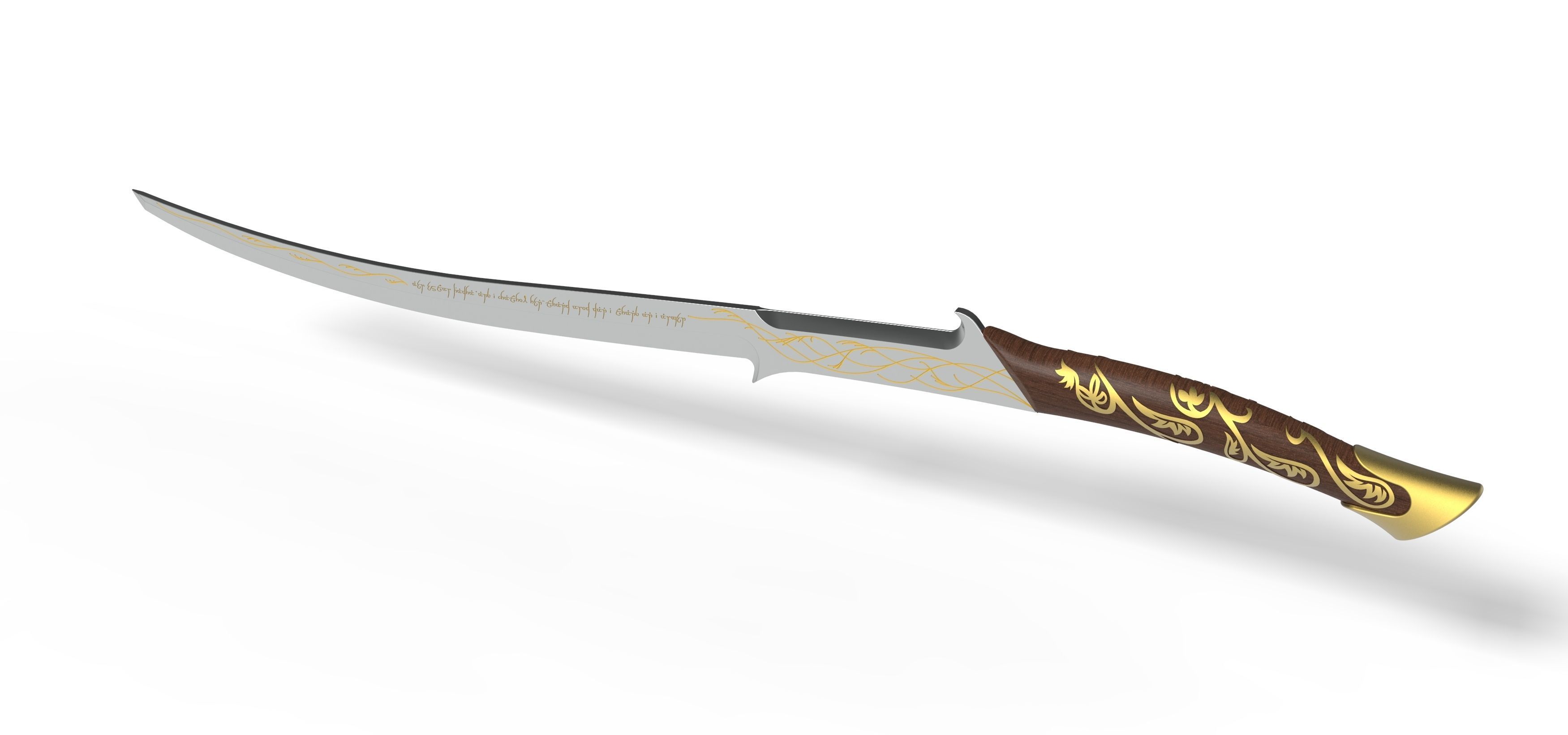Hadhafang Sword of Princess Arwen from The Lord of the Rings 3D model ...
