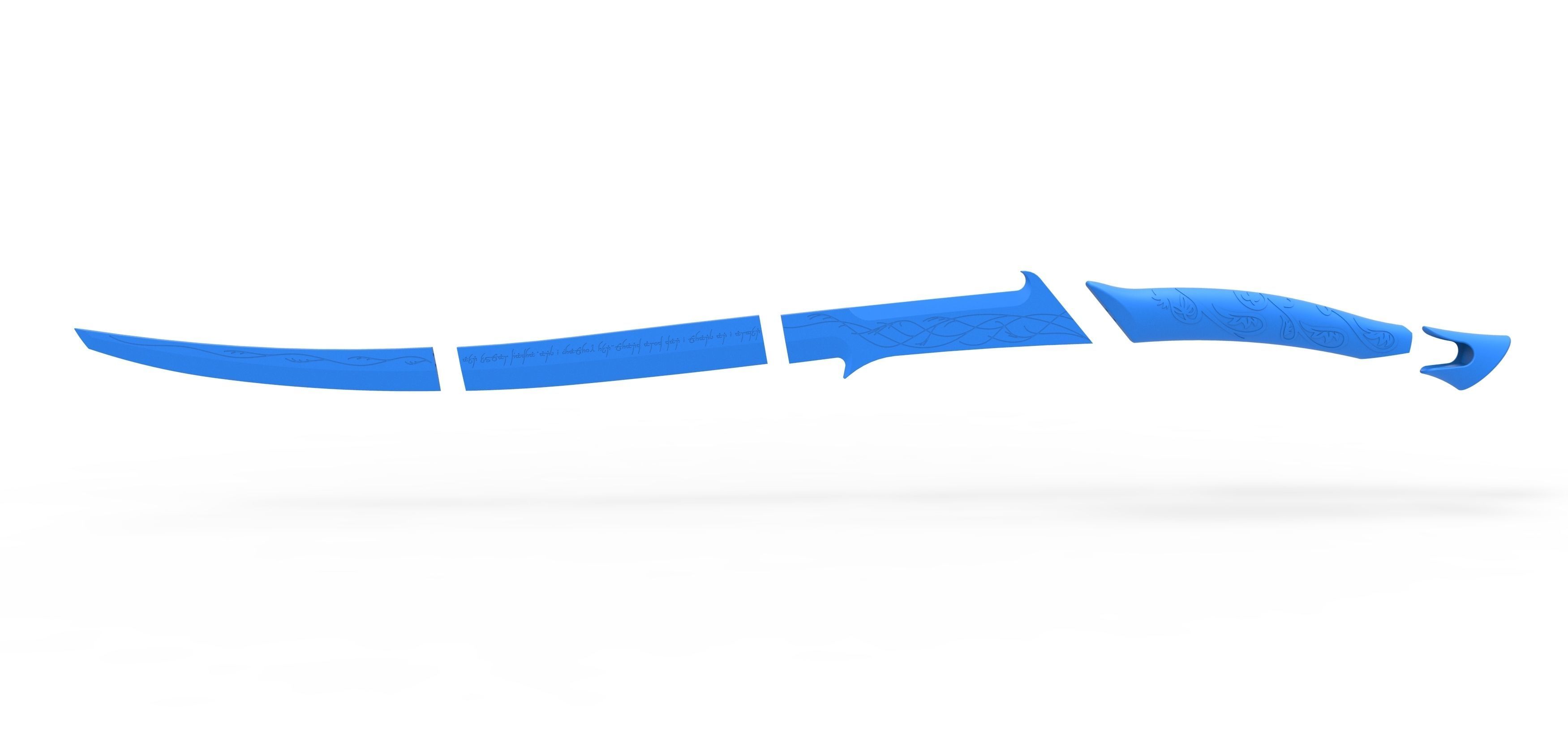 Hadhafang Sword of Princess Arwen from The Lord of the Rings 3D model ...