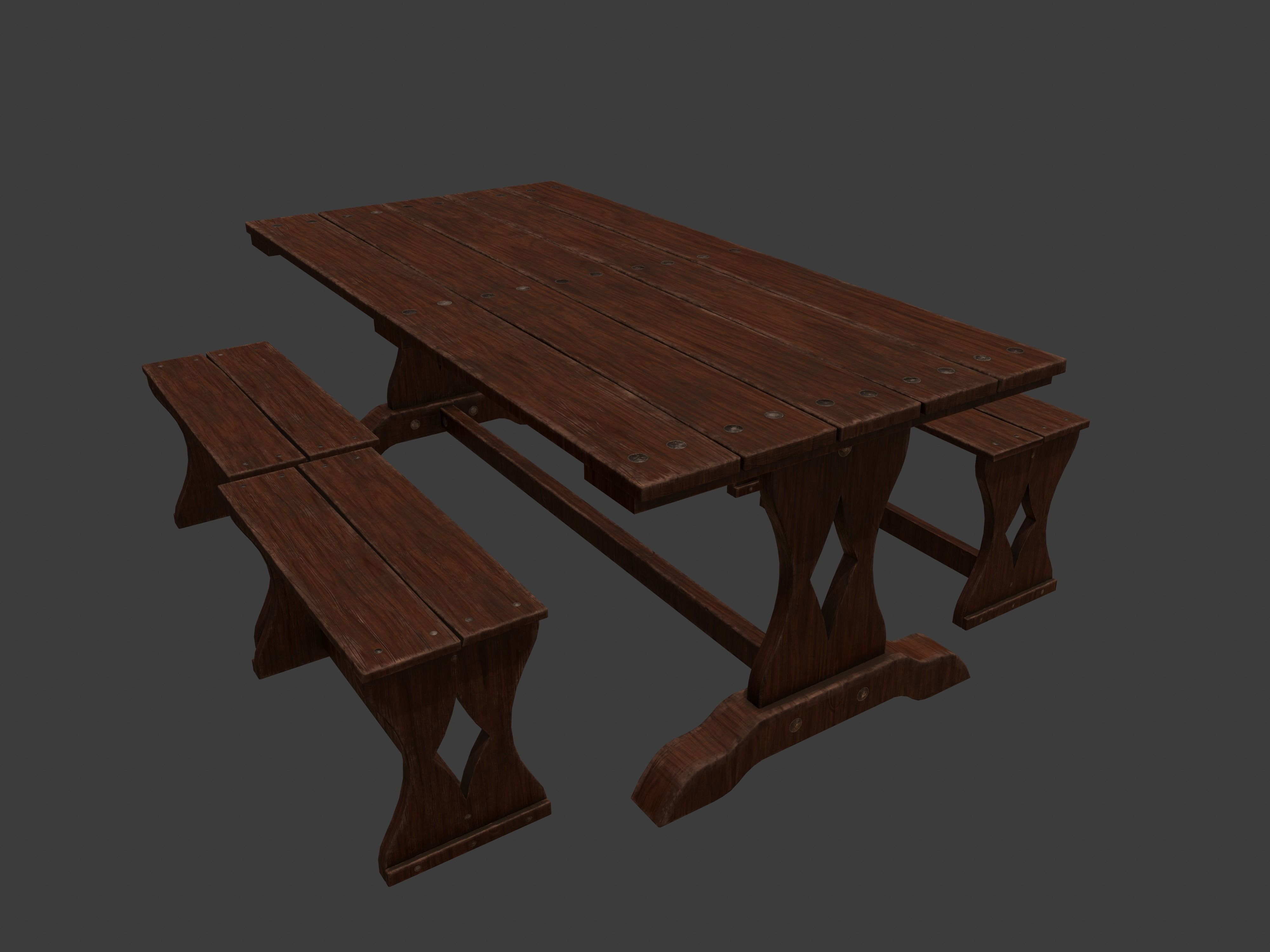 3D model Medieval Dining Set VR / AR / low-poly | CGTrader