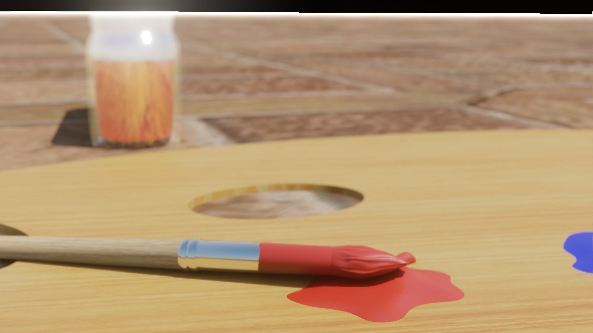 Color Tablet and Brush for Blender free VR / AR / low-poly 3D model ...