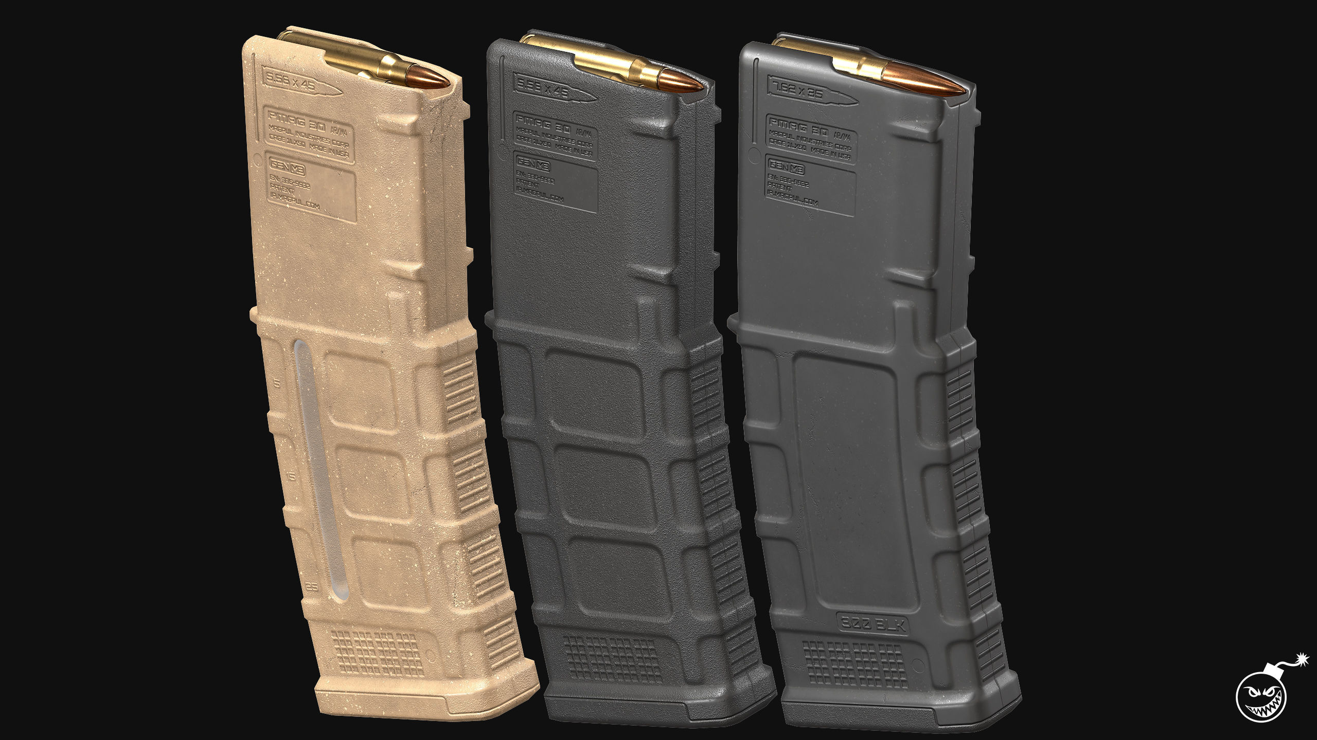 3D model AR-M4 - Magpul Pmag Magazine VR / AR / low-poly | CGTrader