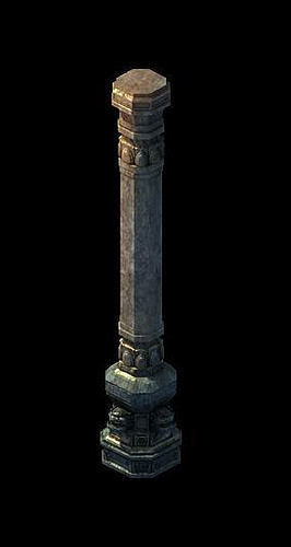 Game Model - Tombstone Column 3D model | CGTrader