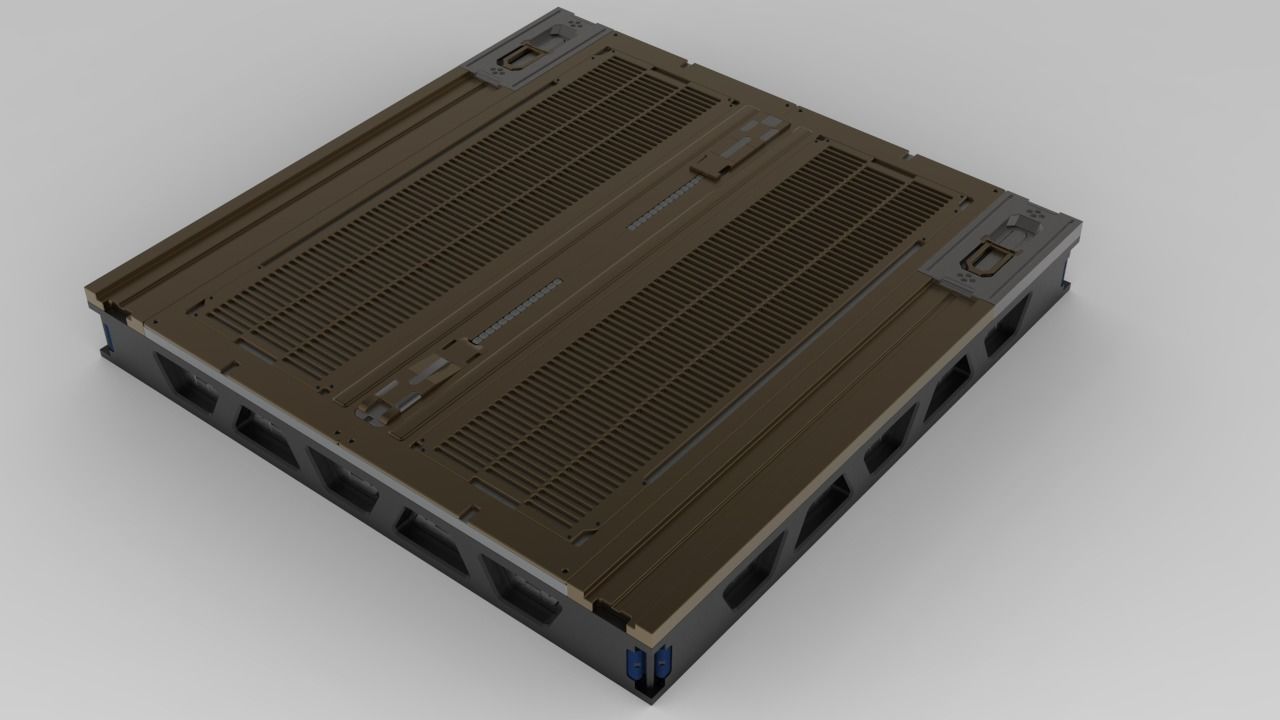 Sci-Fi Floor Wall Ceiling Panel 3D model exterior