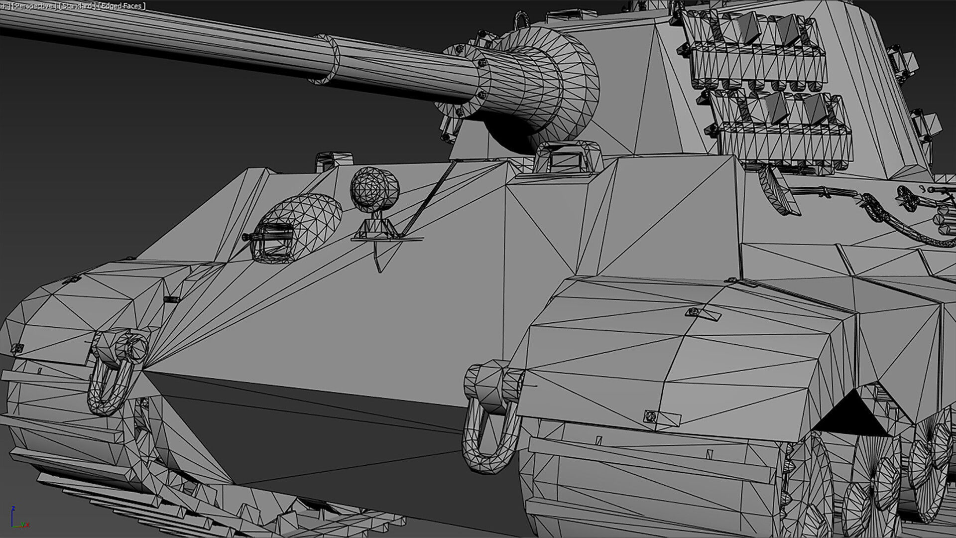 3D model King Tiger tank low poly VR / AR / low-poly | CGTrader