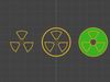 3D model Low poly symbols radiation 1 VR / AR / low-poly | CGTrader