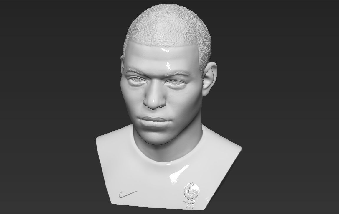 Kylian Mbappe bust ready for full color 3D printing 3D model 3D ...