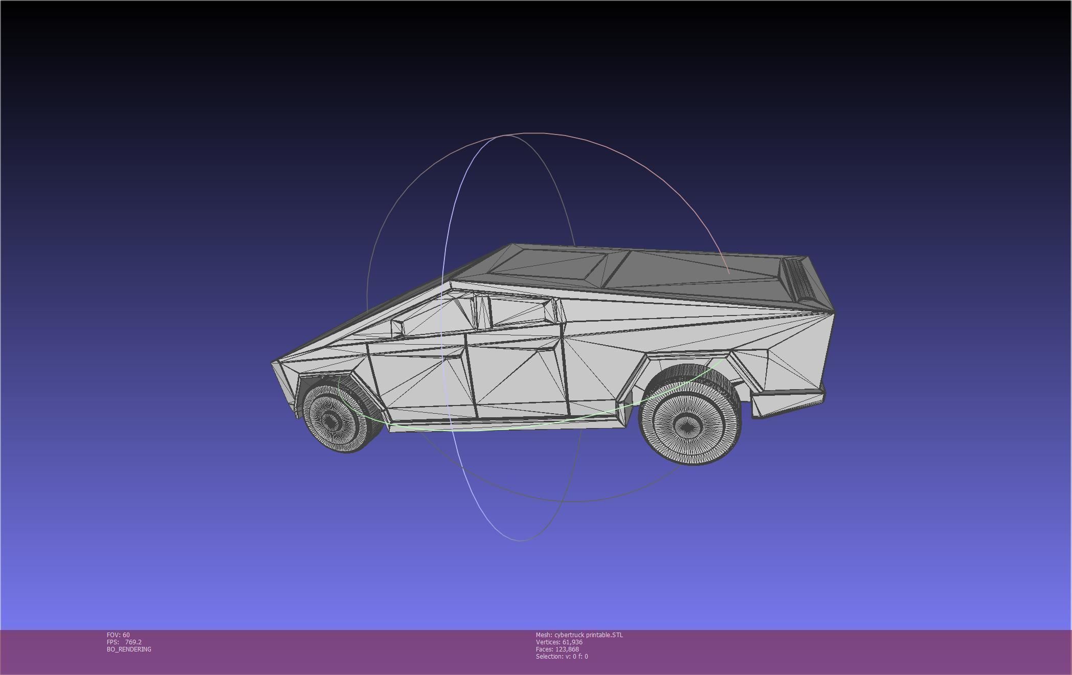 Cybertruck Aerodynamics Printable And Shell Models 3D model 3D ...
