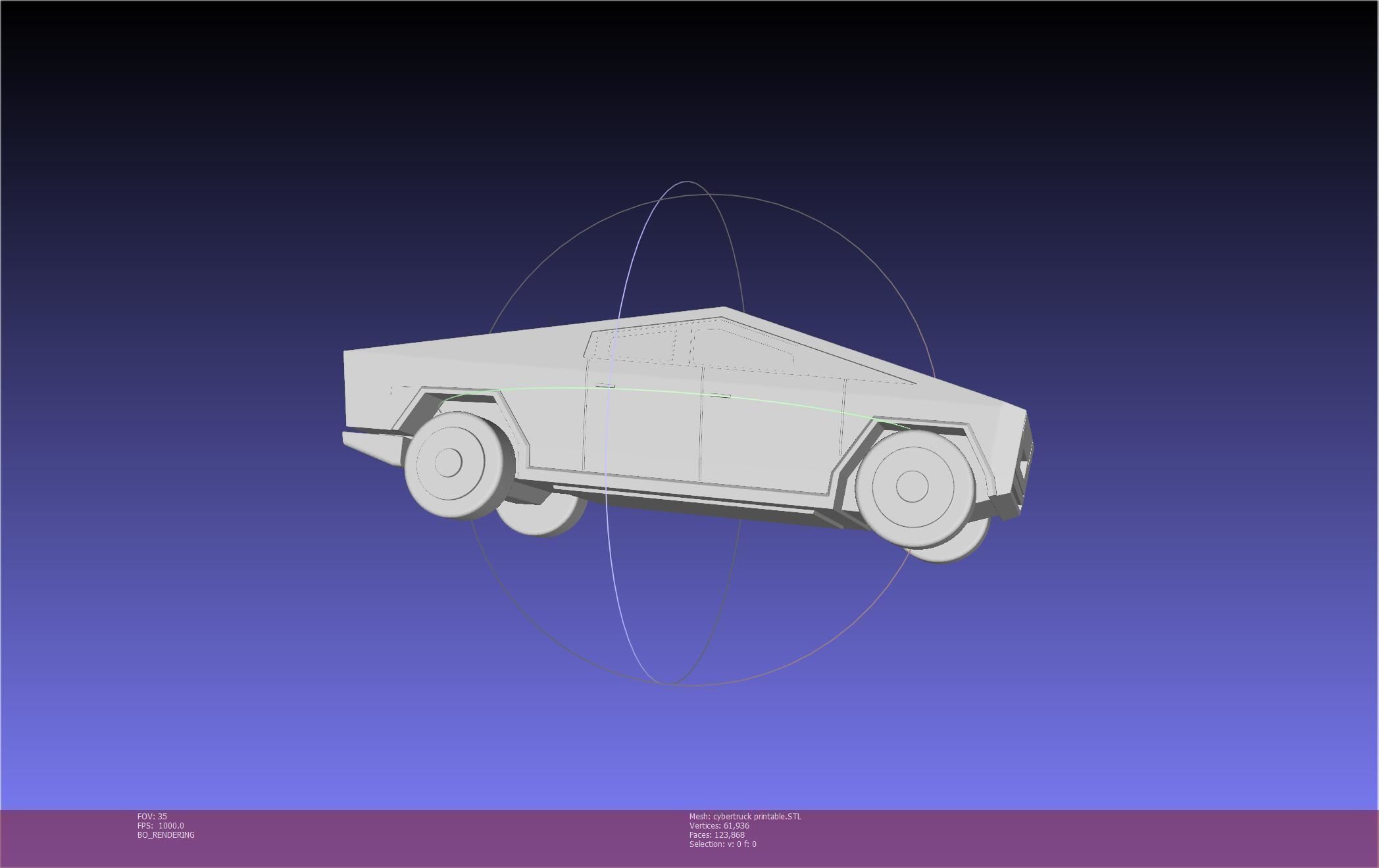 Cybertruck Aerodynamics Printable And Shell Models 3D model 3D ...