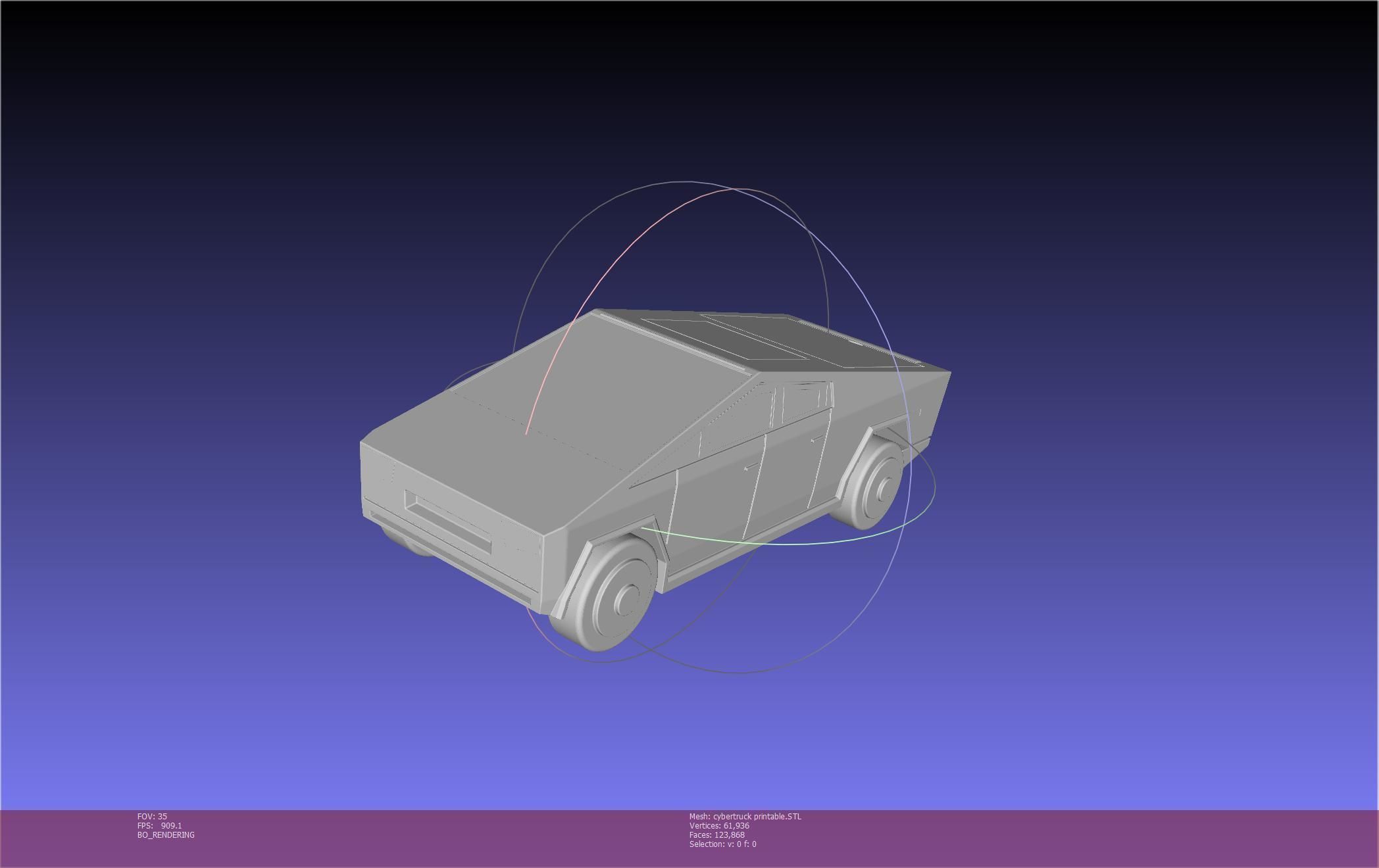 Cybertruck Aerodynamics Printable And Shell Models 3D model 3D ...