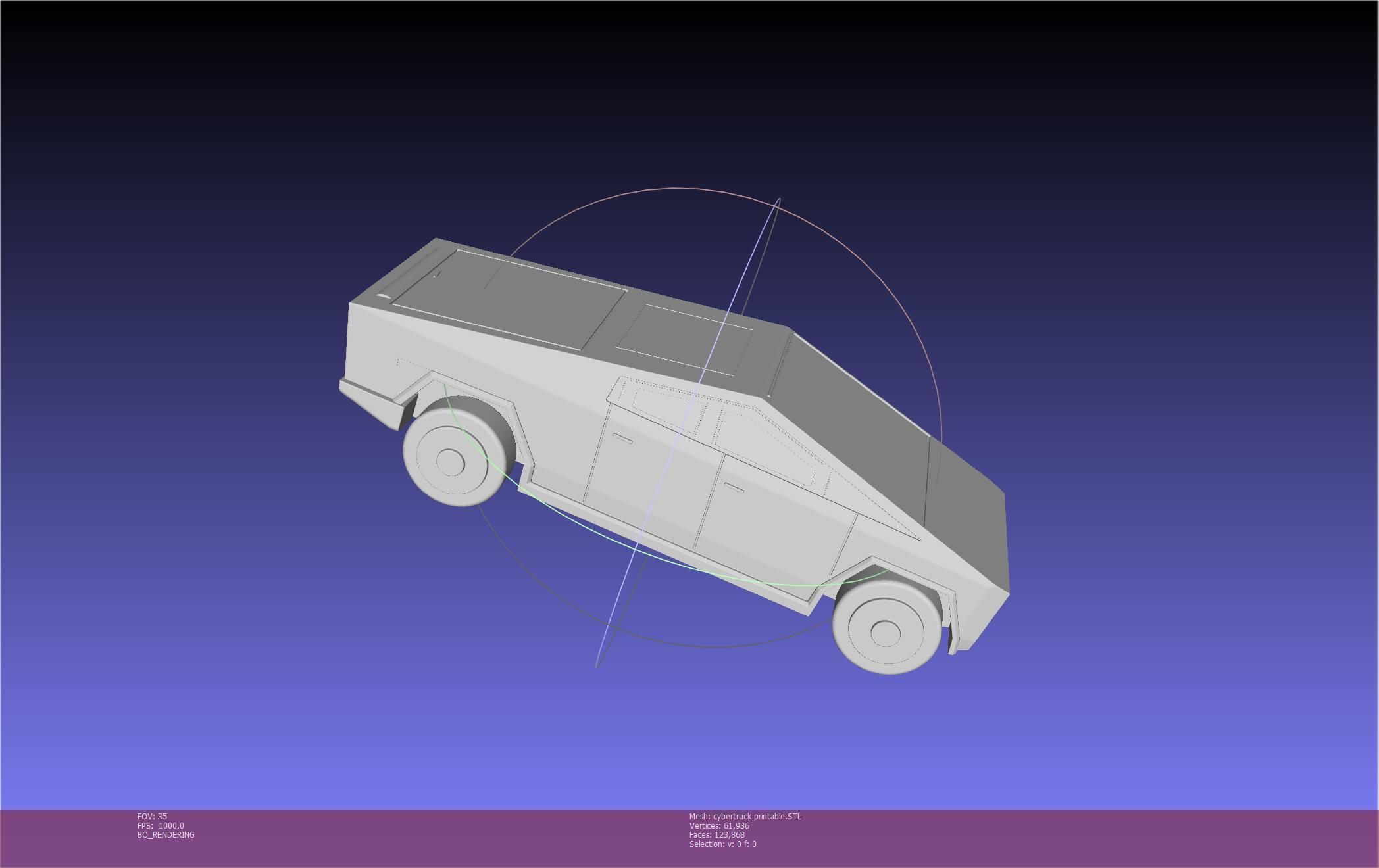 Cybertruck Aerodynamics Printable And Shell Models 3D model 3D ...