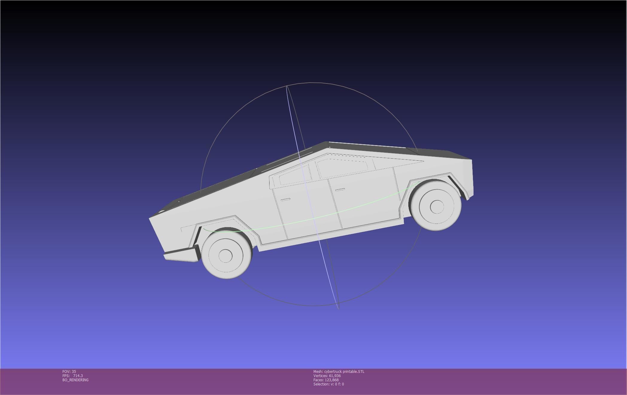 Cybertruck Aerodynamics Printable And Shell Models 3D model 3D ...