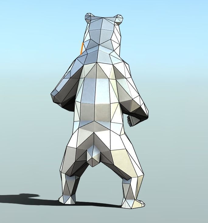 Polygon model Sheet metal bear 2 meters 3D model | CGTrader