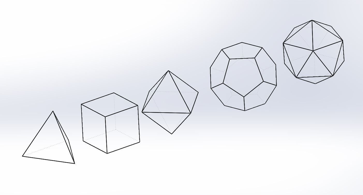 Platonic Solids 3D model 3D printable | CGTrader