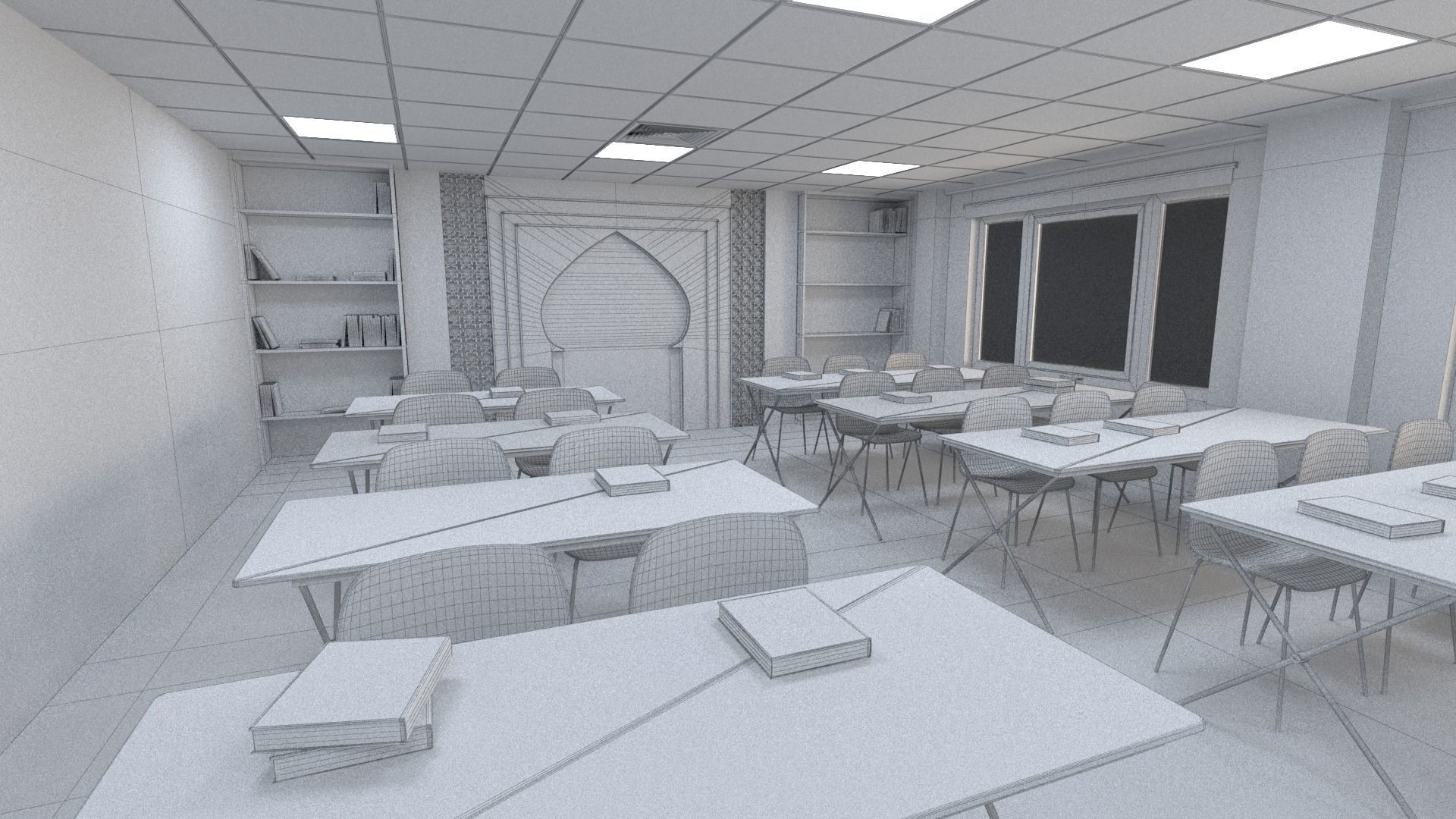 3D model Islamic Classroom VR / AR / low-poly | CGTrader