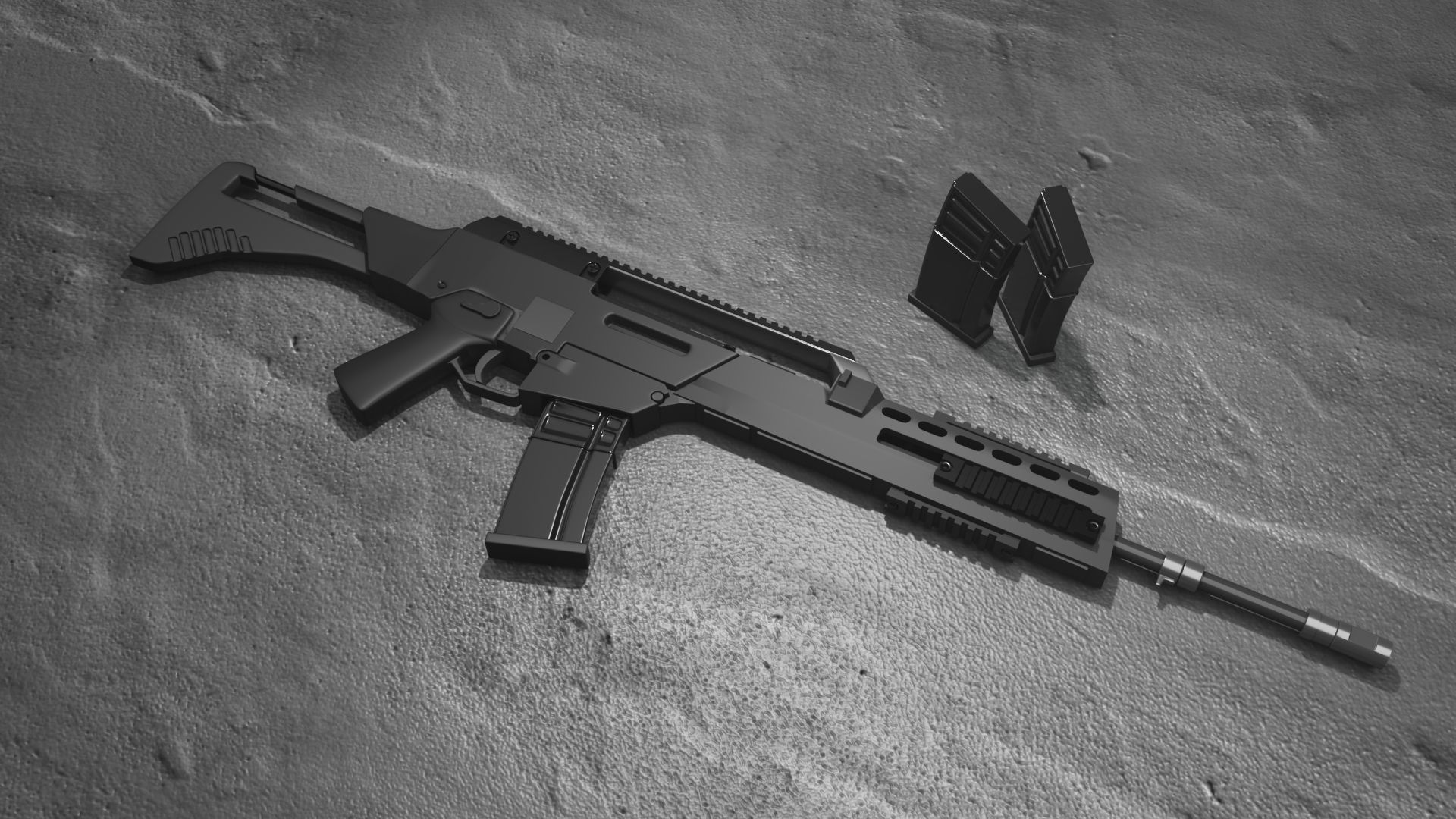 3D model G-36 Assault Rifle VR / AR / low-poly | CGTrader