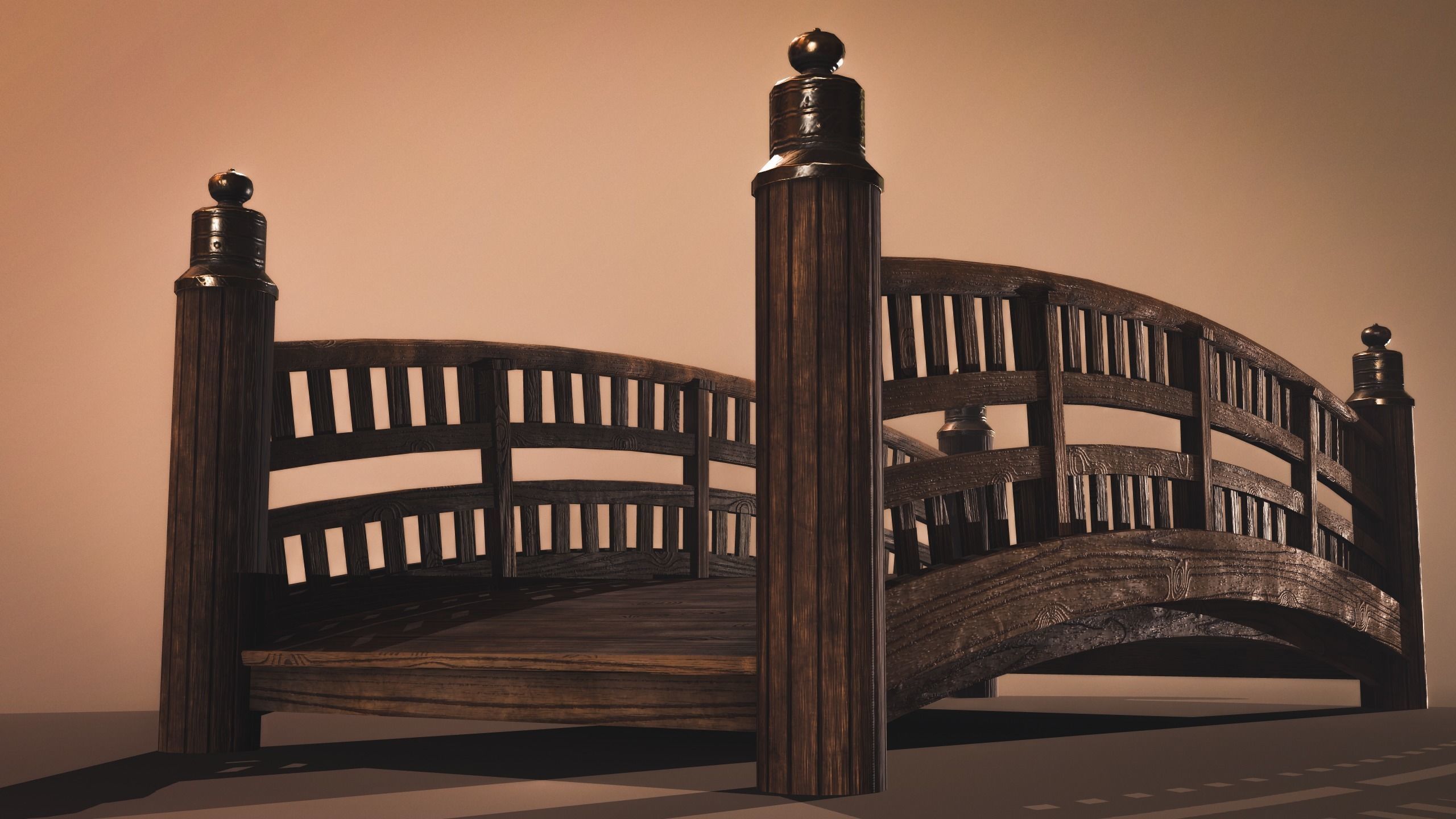 3D model Wooden Bridge Game-ready Low-poly VR / AR / low-poly | CGTrader