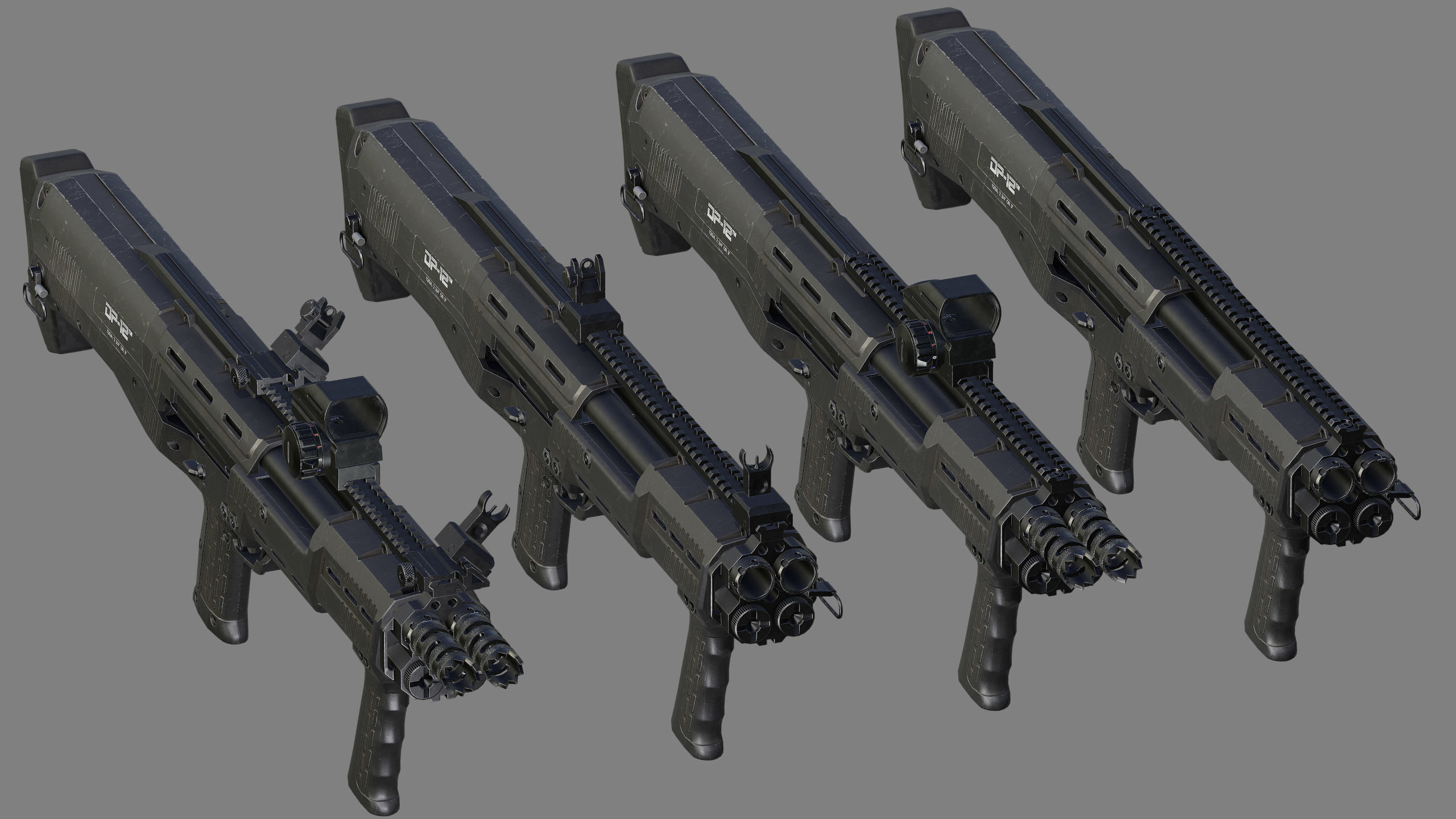 3D model DP-12 Double Barreled Pump Shotgun VR / AR / low-poly | CGTrader