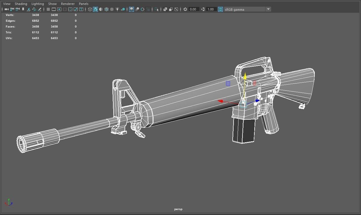3D model M16 A1 Rifle VR / AR / low-poly | CGTrader