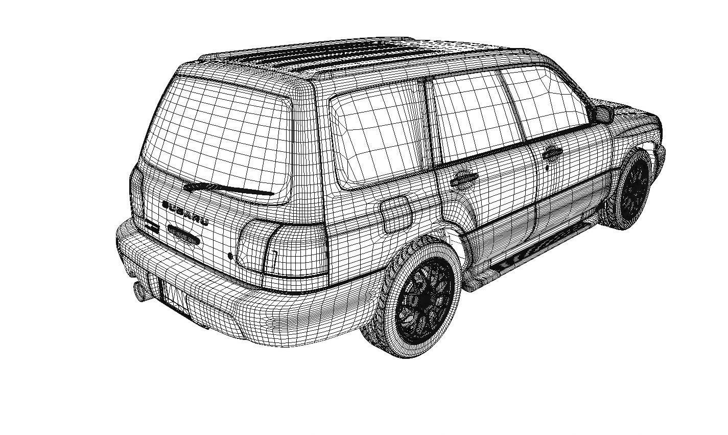 Subaru Forester SF5 S-turbo 2000-2002 3D model 3D model | CGTrader