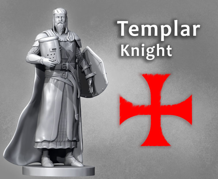 Templar Knight 3D model 3D printable | CGTrader