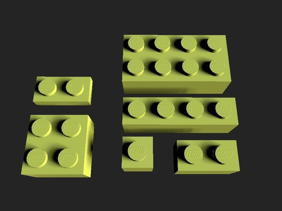 3D model Low-Poly Lego Set of bricks VR / AR / low-poly | CGTrader