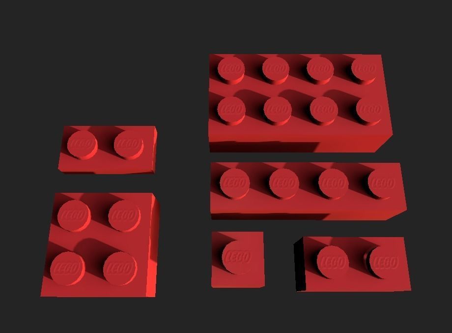 3D model Low-Poly Lego Set of bricks VR / AR / low-poly | CGTrader