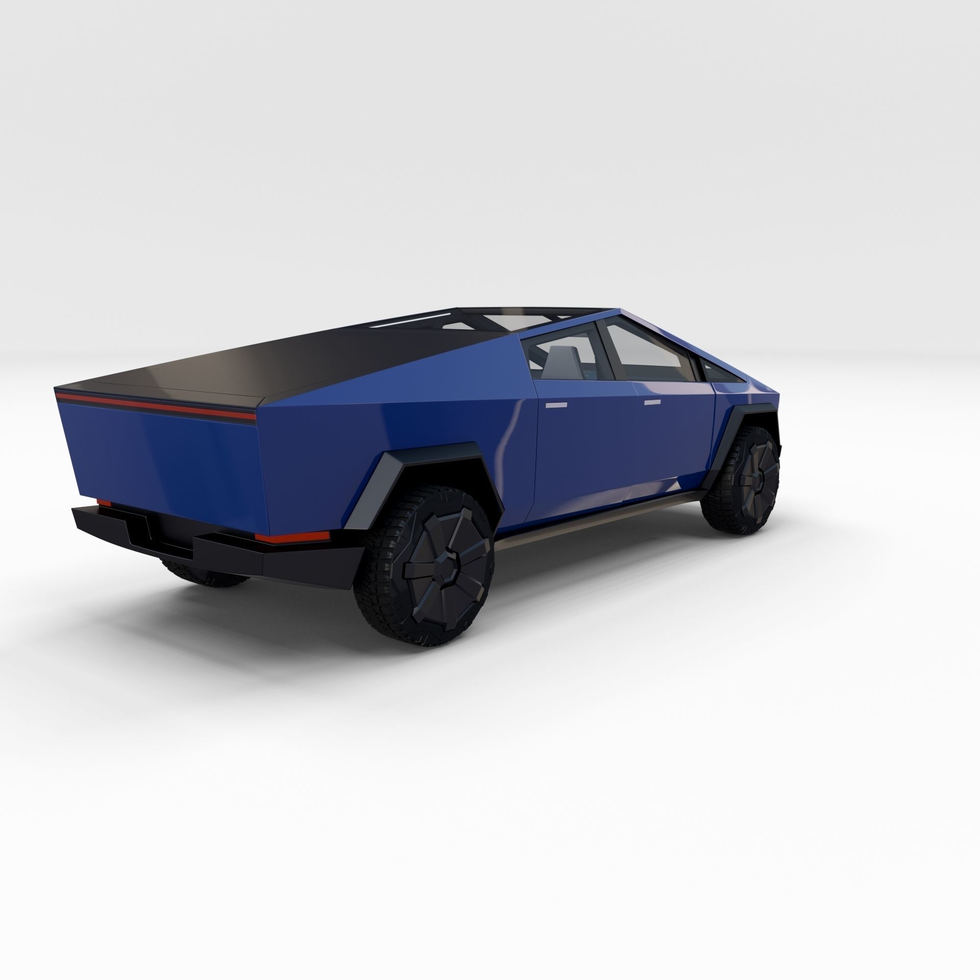 Tesla Cybertruck with interior Blue 3D model | CGTrader
