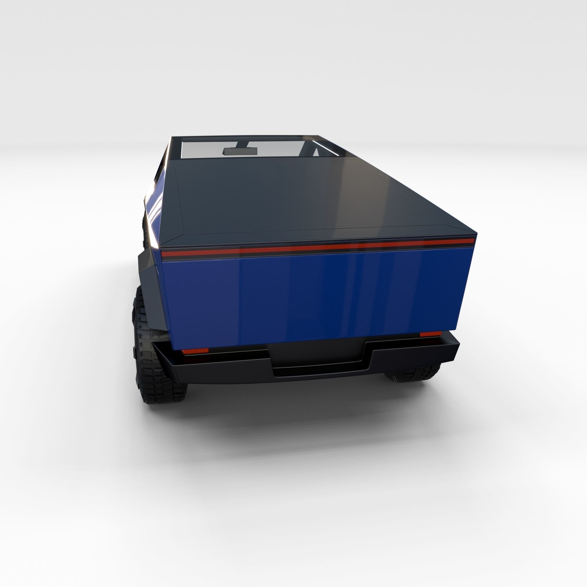 Tesla Cybertruck with interior Blue 3D model | CGTrader