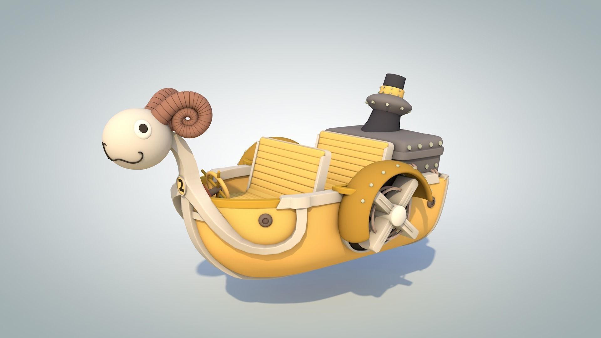 Mini Merry - One Piece 3D asset | CGTrader