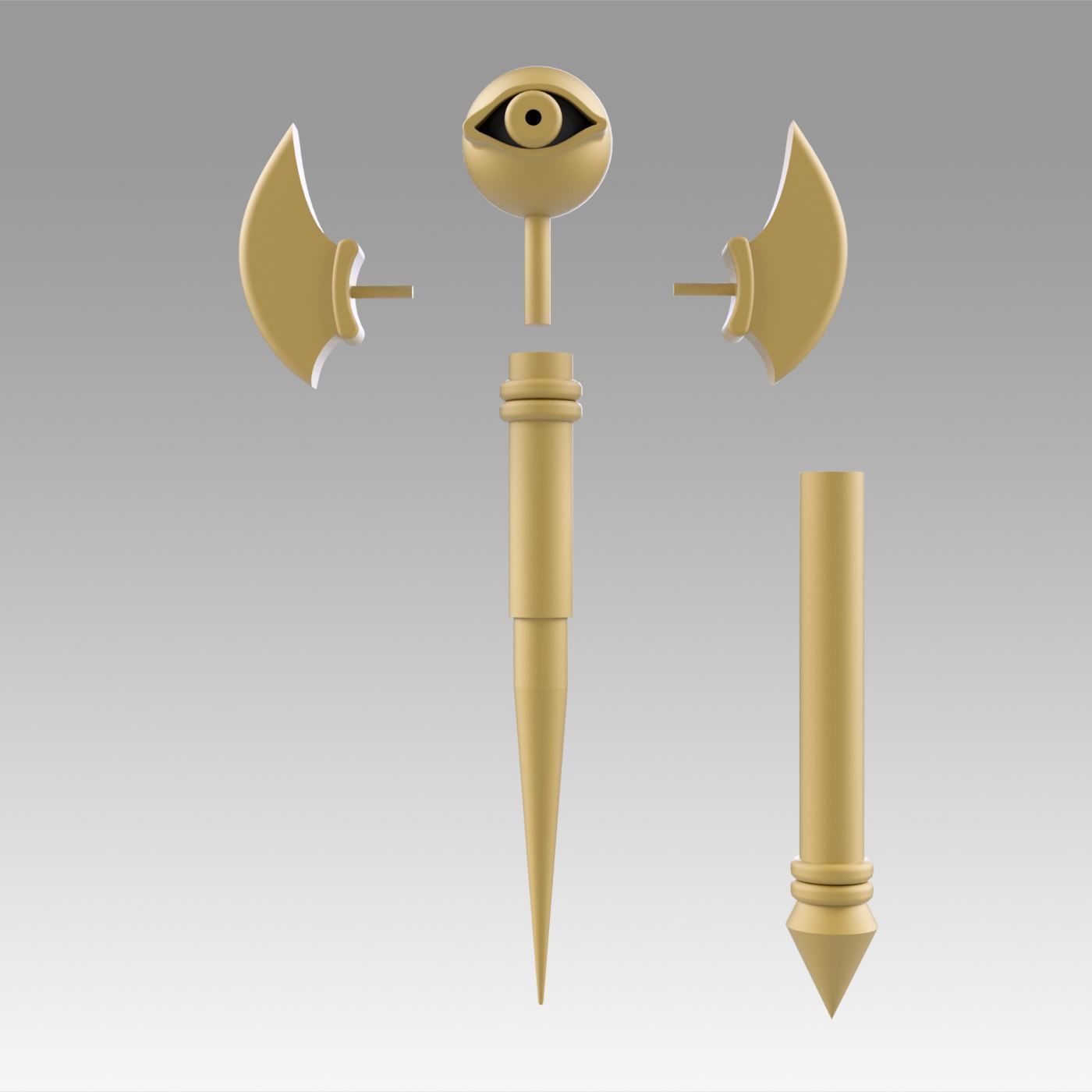 Yu-Gi-Oh Yugioh Duel Monsters Marik Ishtar Cane Cosplay Prop 3D model ...