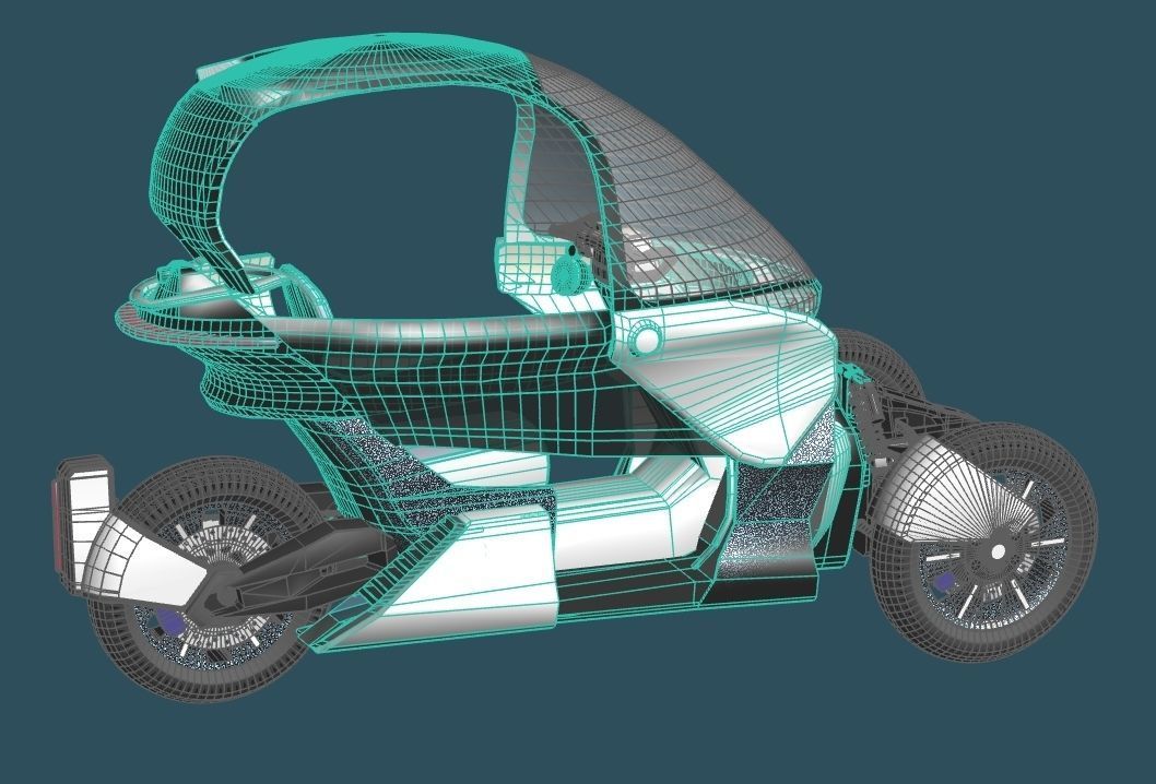 concept trike moto 2019 3D model | CGTrader