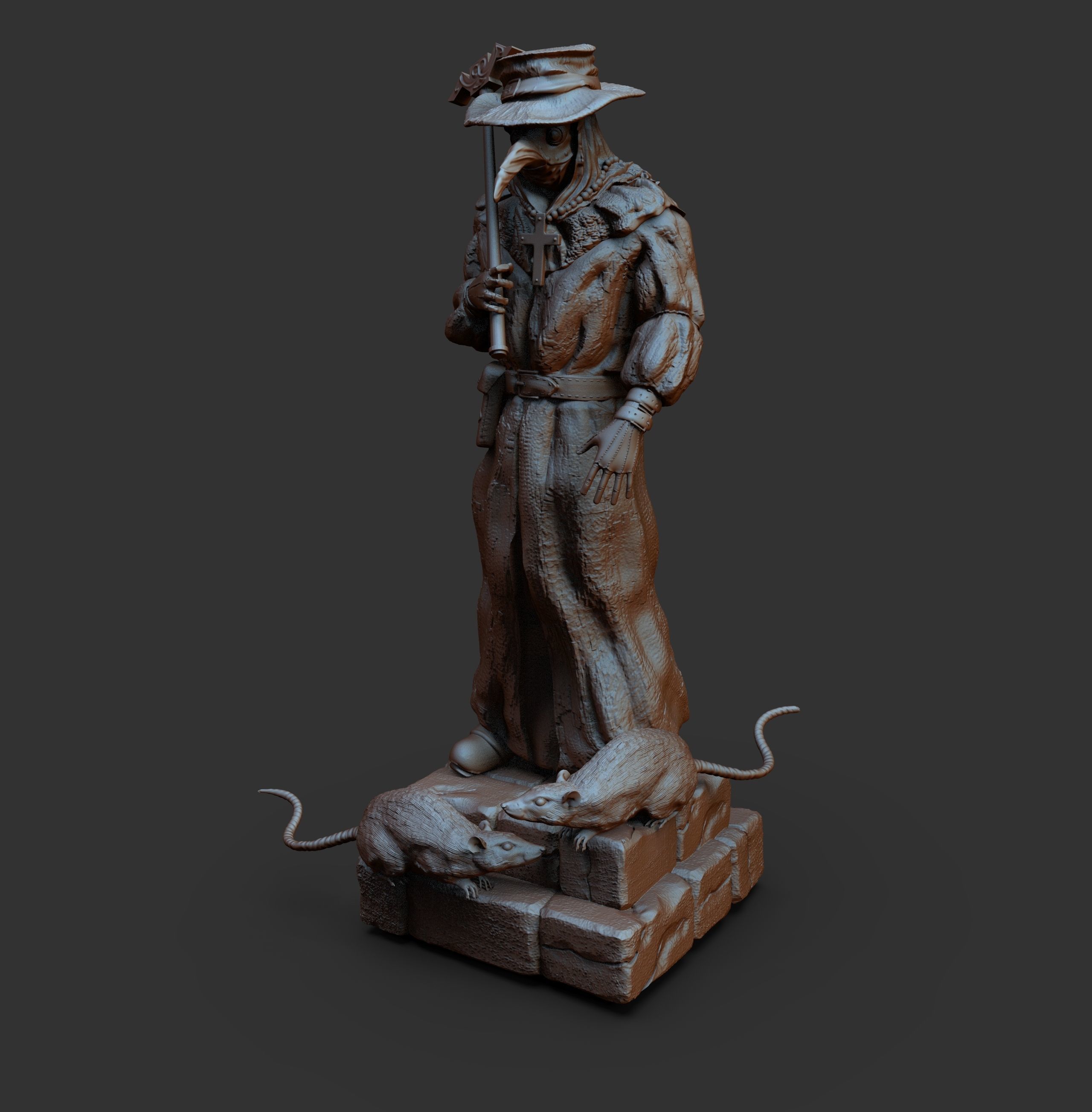 The Plague Doctor free 3D model 3D printable | CGTrader
