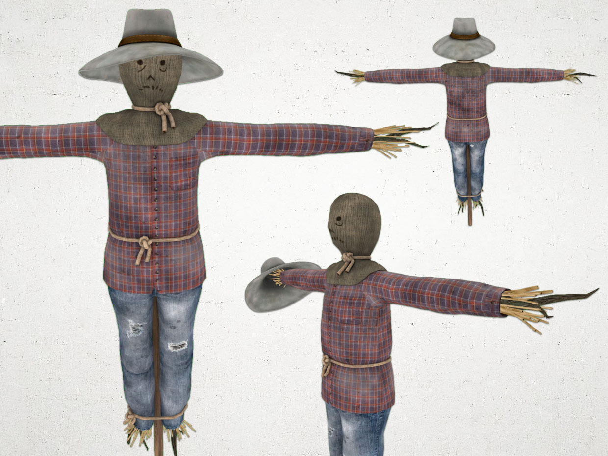 3D model Scarecrow VR / AR / low-poly | CGTrader