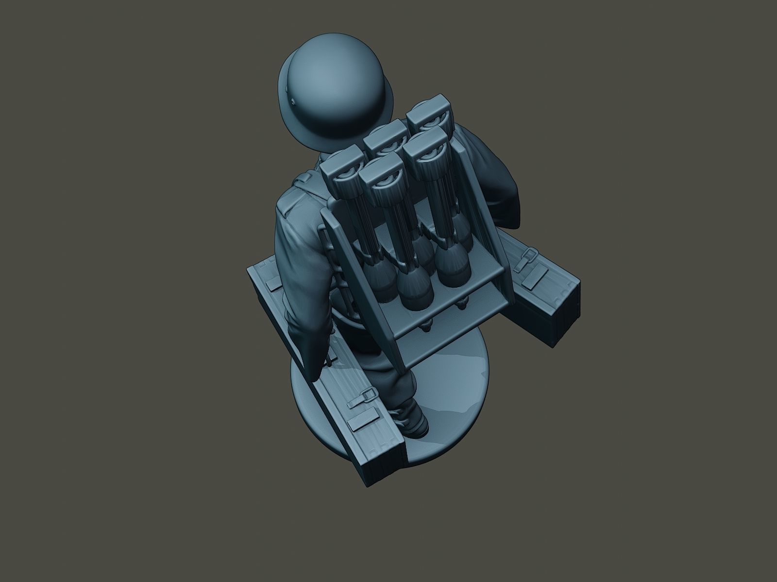 German soldier ww2 carrying rockets G4 3D model 3D printable | CGTrader