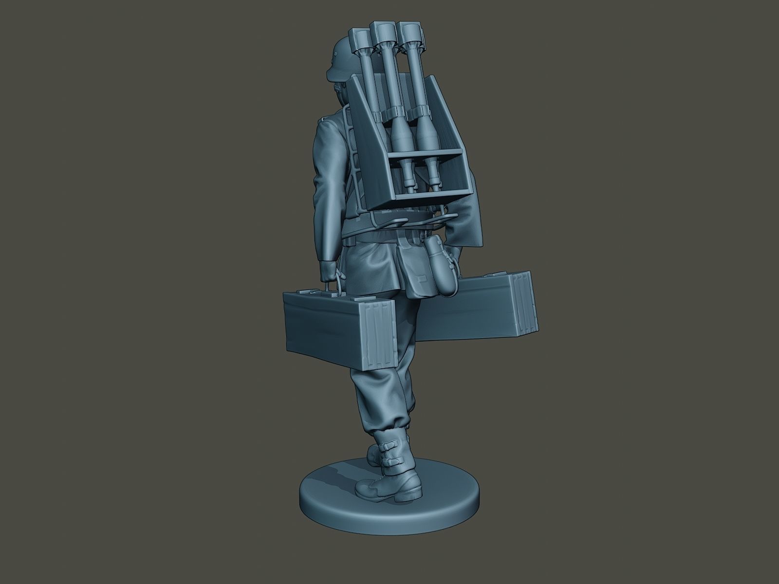German soldier ww2 carrying rockets G4 3D model 3D printable | CGTrader