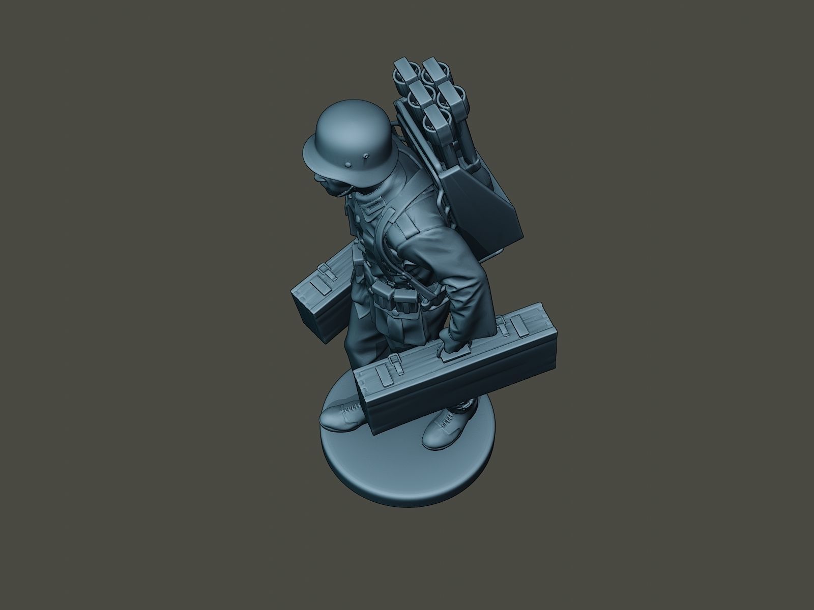 German soldier ww2 carrying rockets G4 3D model 3D printable | CGTrader