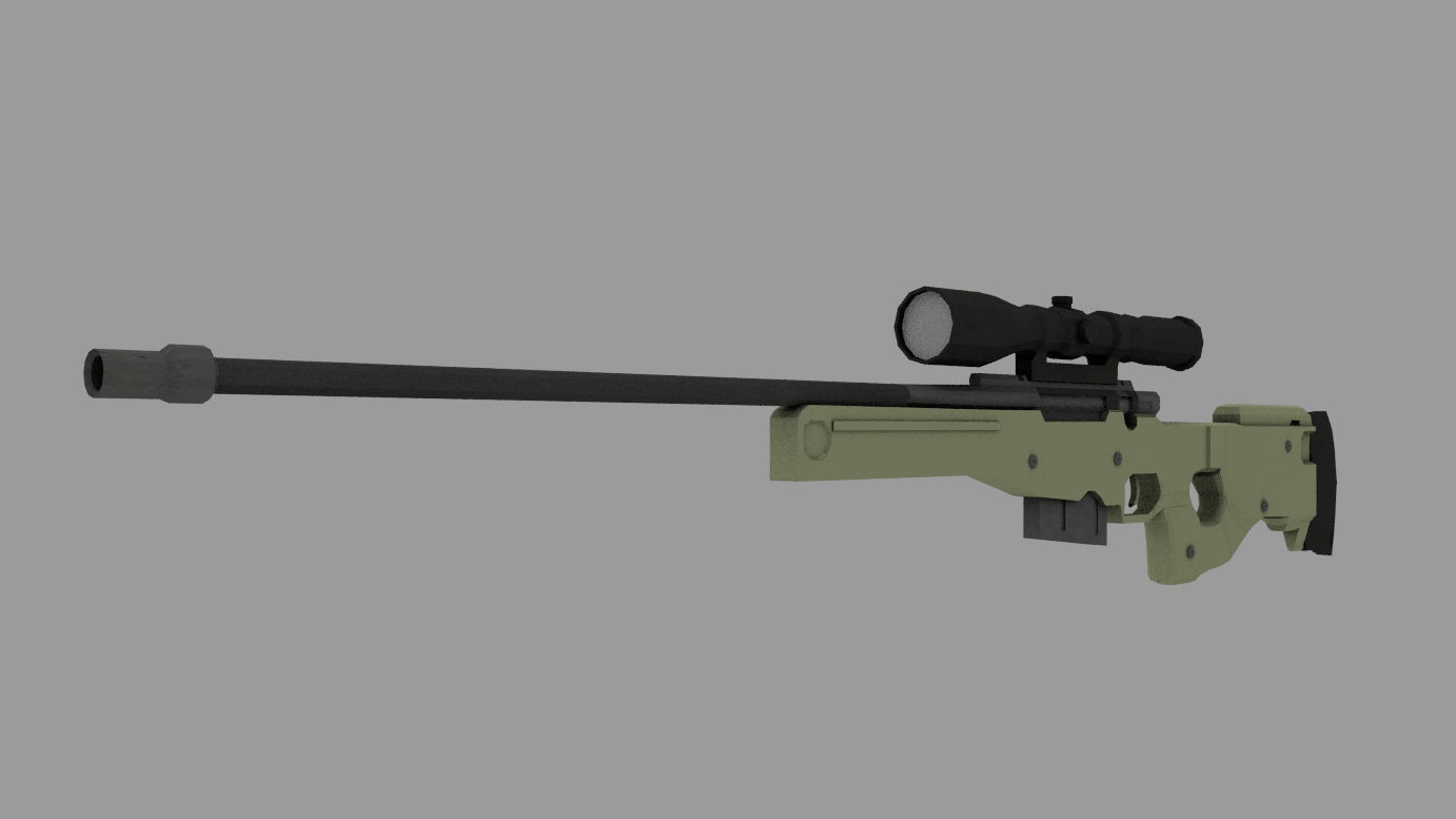 3D model AWM Sniper Rifle model 3D VR / AR / low-poly | CGTrader