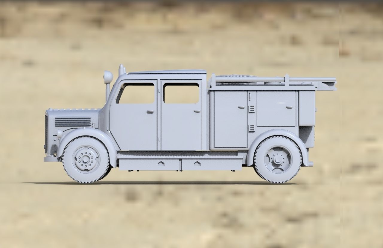 fire engine 3D model 3D printable | CGTrader